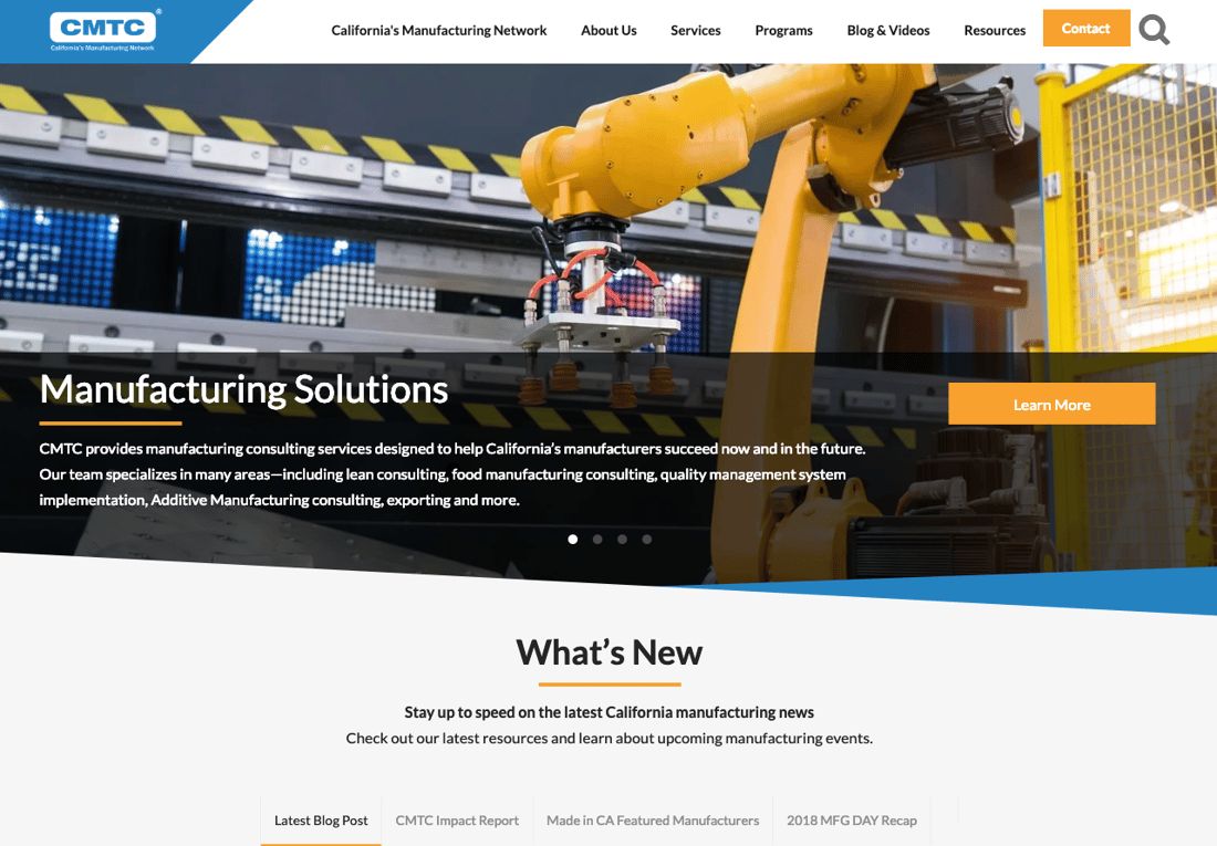 Blog | Top 10 Manufacturing Website Designs (+ Best Practices)