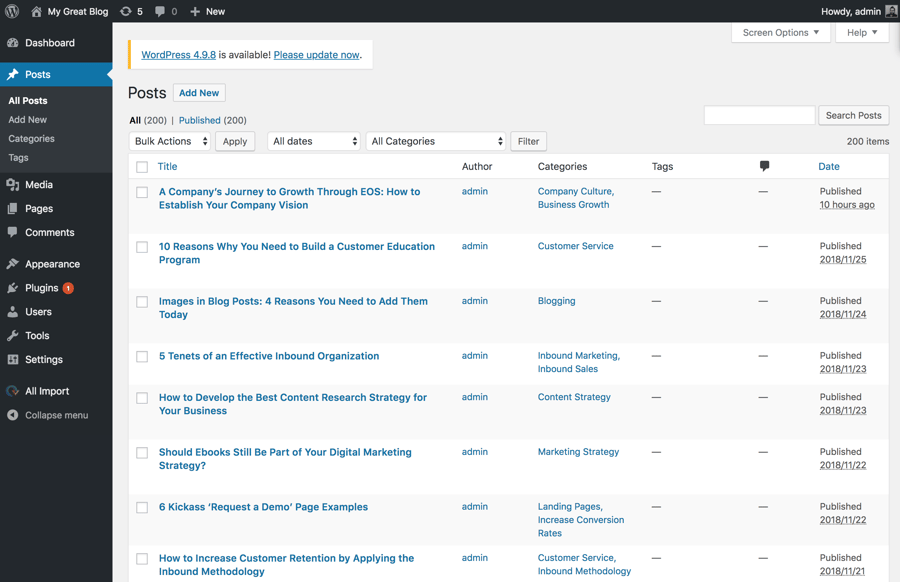 Blog | How to Export a HubSpot Blog to WordPress in 11 Easy Steps